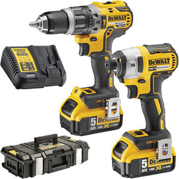 DeWalt set akumulatorskih bušilica DCK266P2 (DCD796 + DCF887 + 2 x baterija 18V + punjač + kofer)